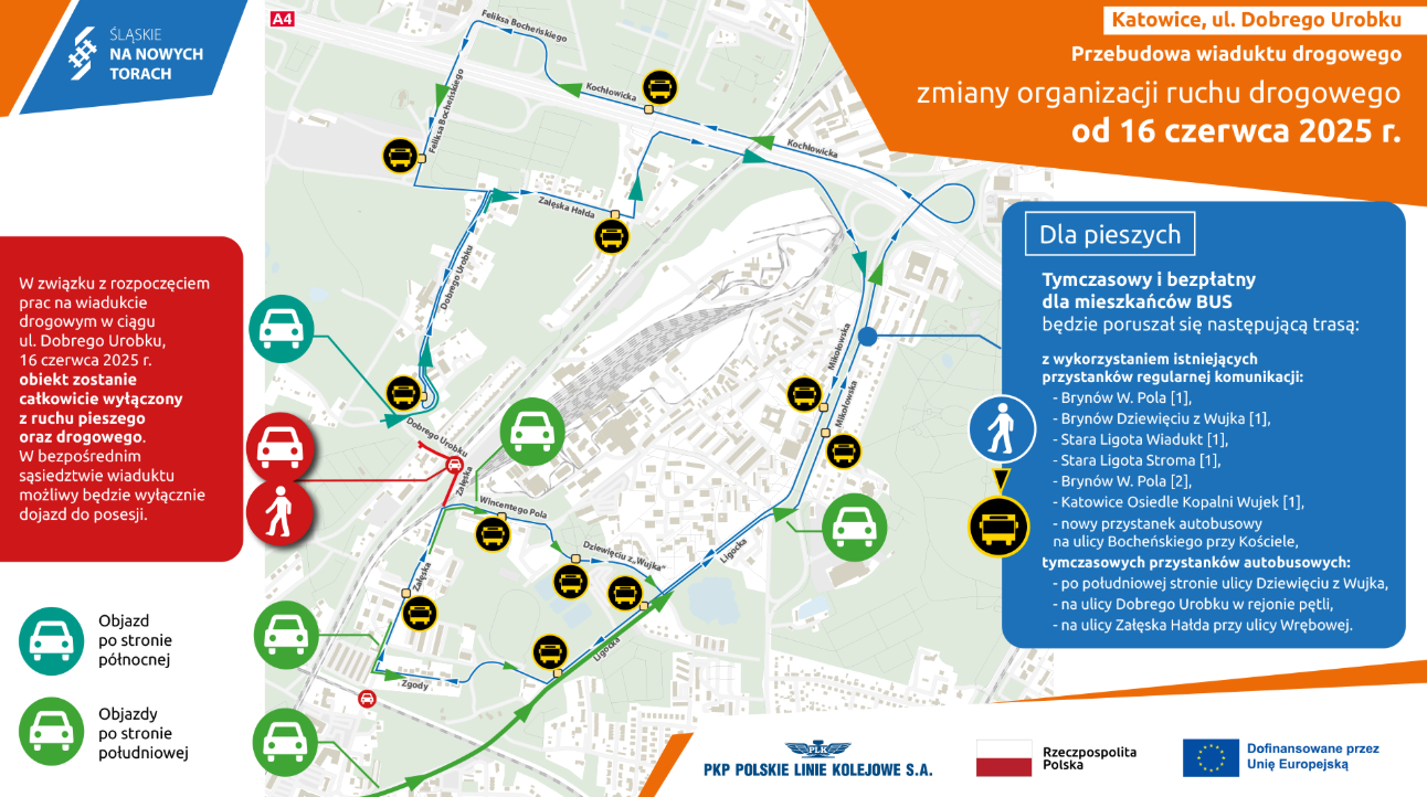 Zmiany organizacji ruchu na ulicach Rolnej i Dobrego Urobku w Katowicach - Silesion.PL